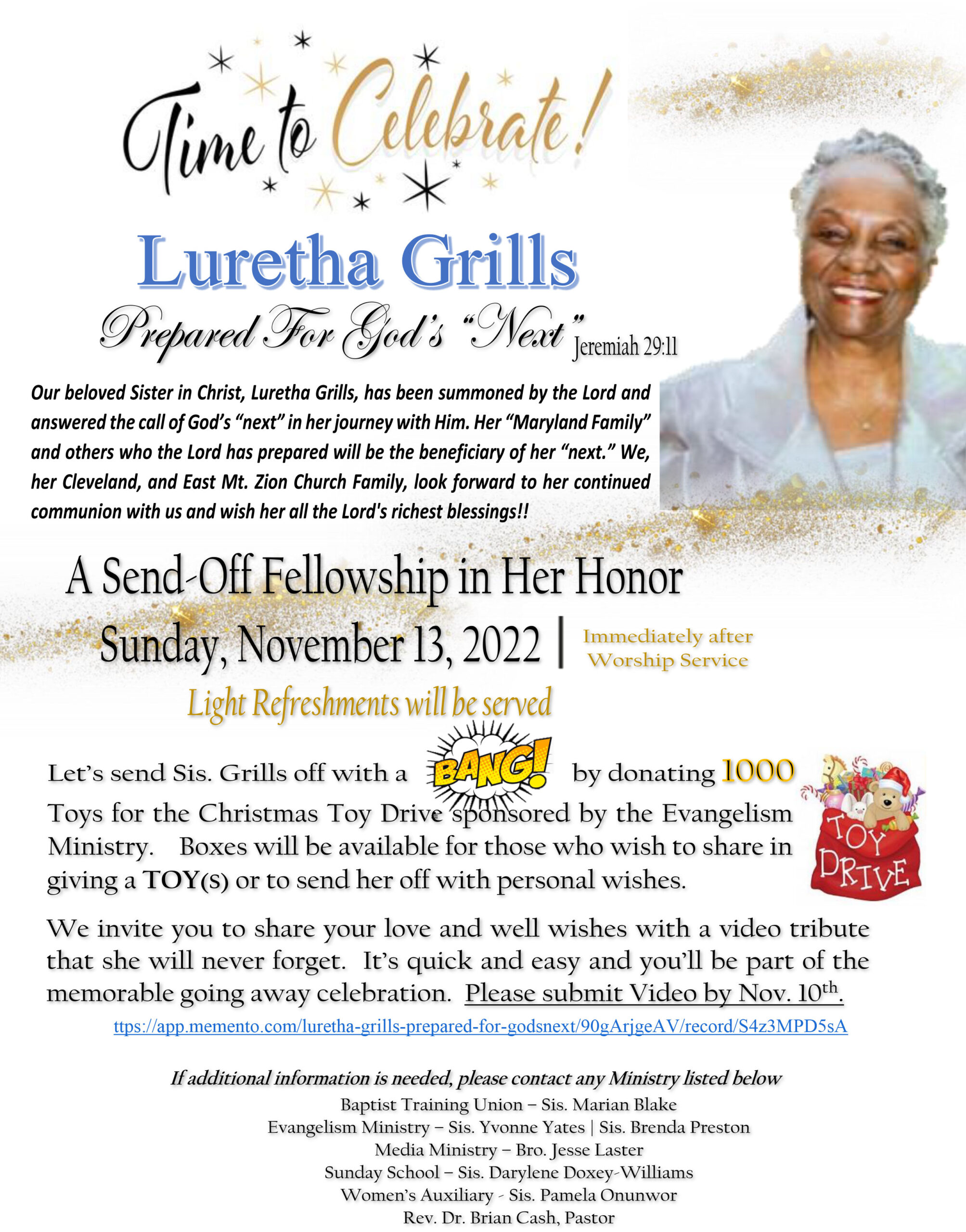 Luretha Grills Tribute - East Mount Zion Baptist Church